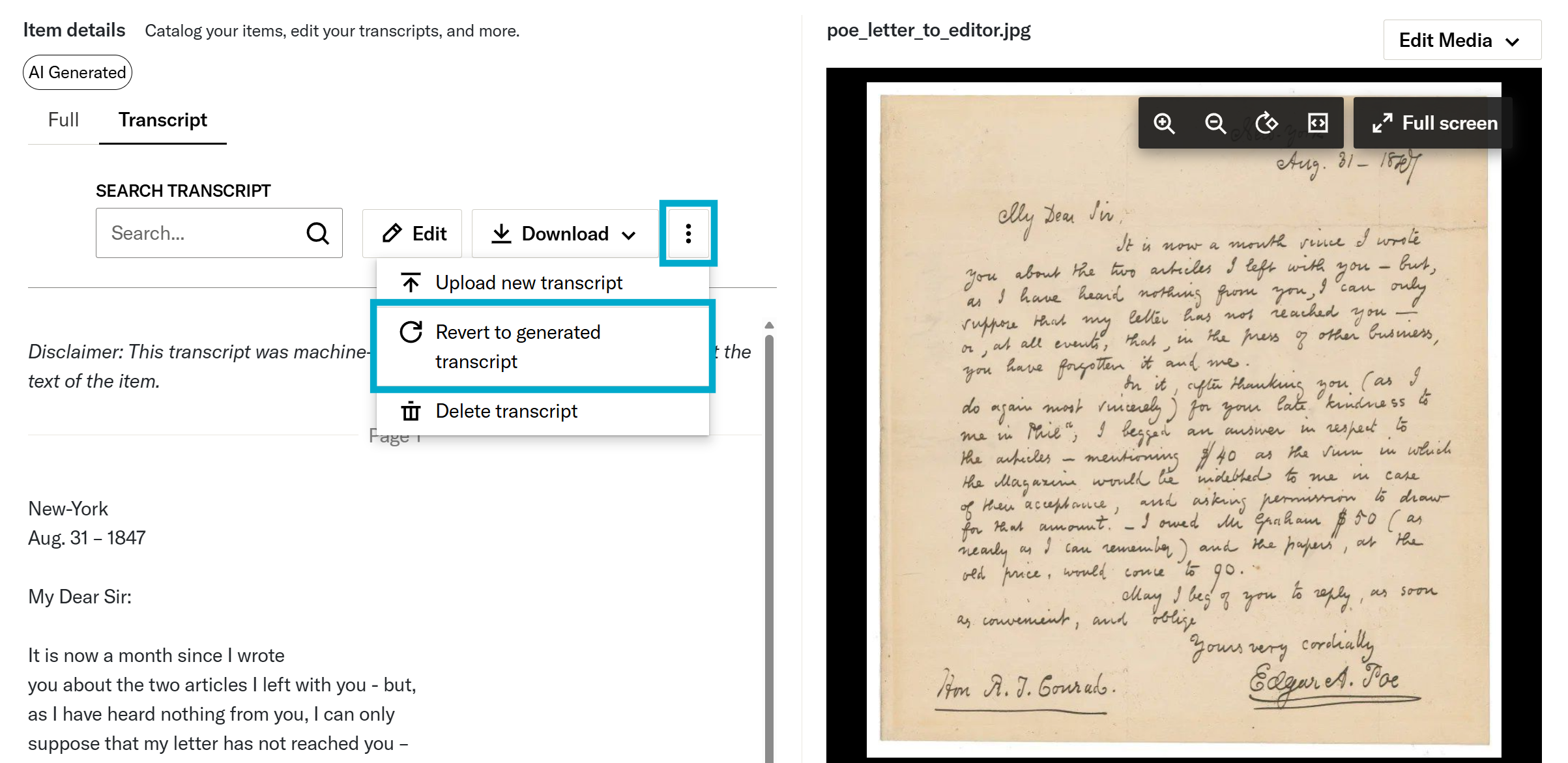 JSTOR Seeklight: Generating and uploading transcripts [Tier 3] – JSTOR ...