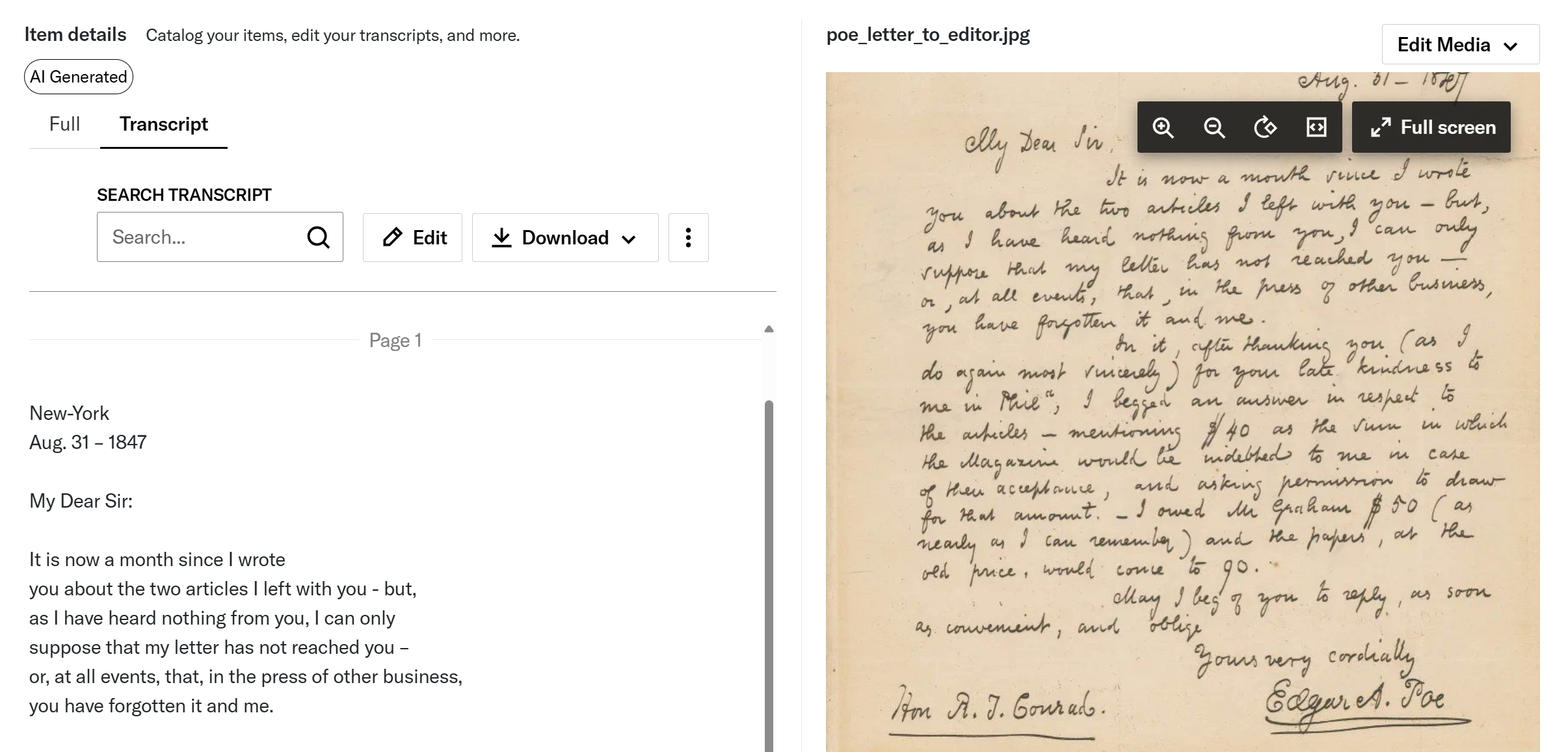 JSTOR Seeklight: Generating and uploading transcripts [Tier 3] – JSTOR ...